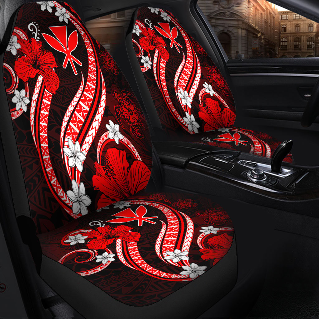 Hawaii Car Seat Covers Kanaka Maoli Hibiscus Turtle Ocean Pacific Red ...