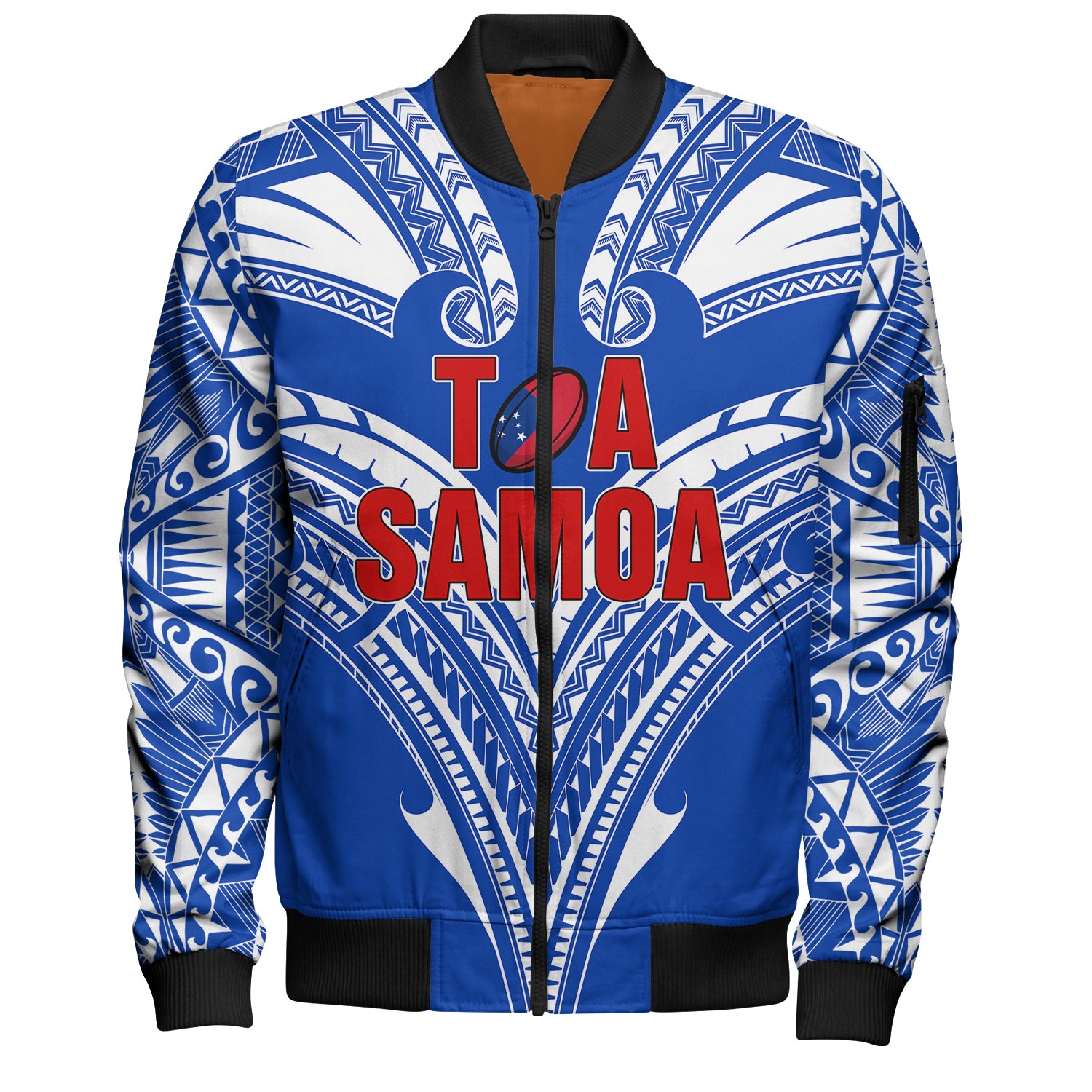 Toa Samoa Bomber Jacket Rugby Player Sport Style | Polynesian.co