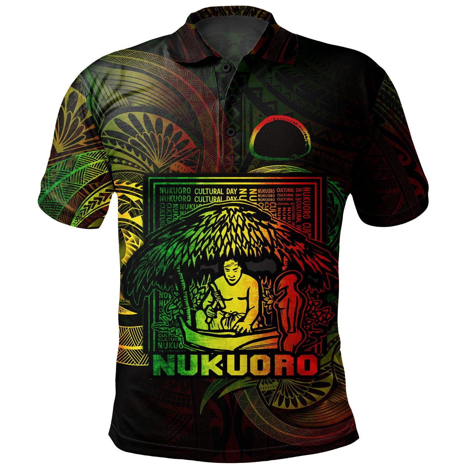 Federated States Of Micronesia Polo Shirt Custom Nukuoro Atoll Cultural ...