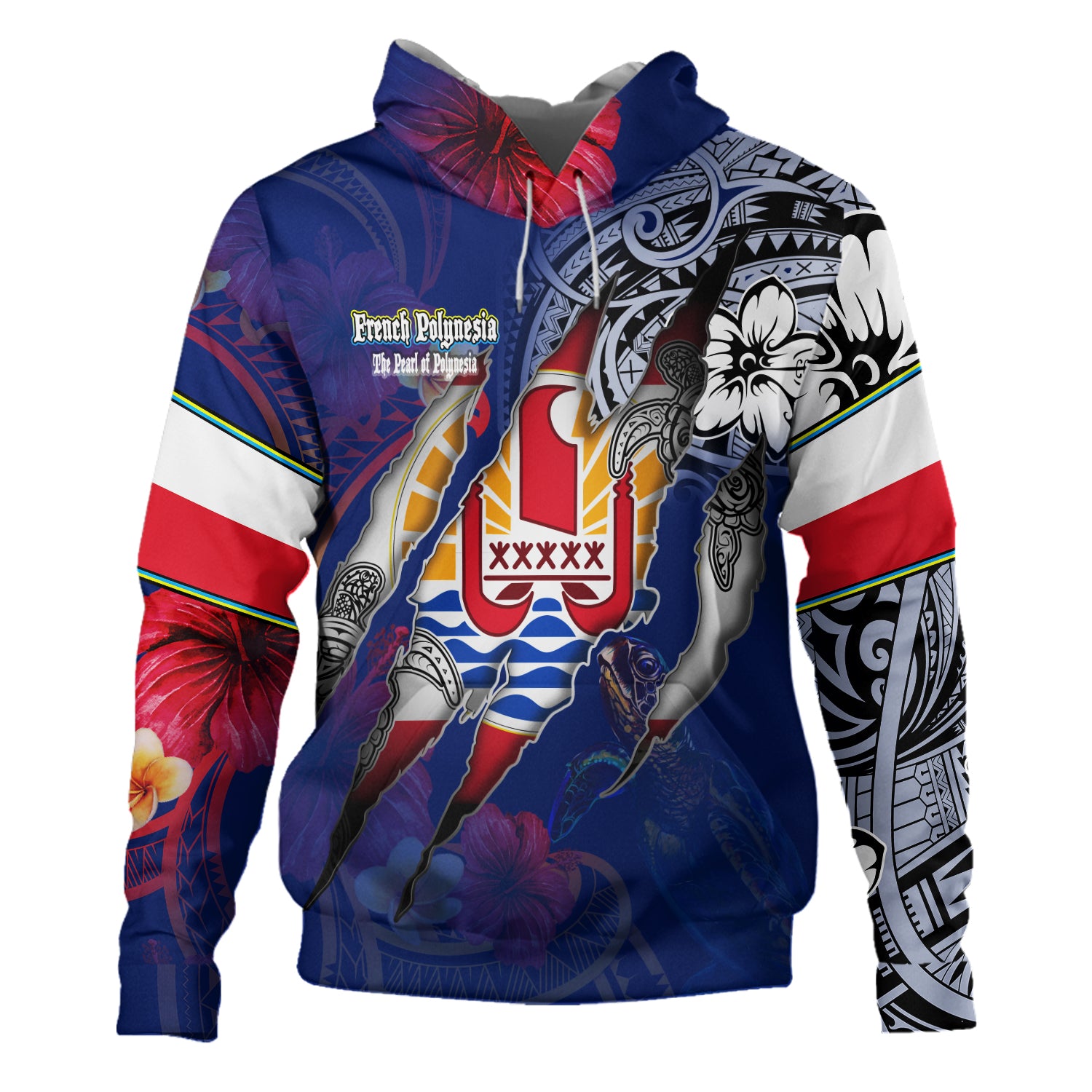 French Polynesia Hoodie Custom French Polynesian Blood Inside Me ...