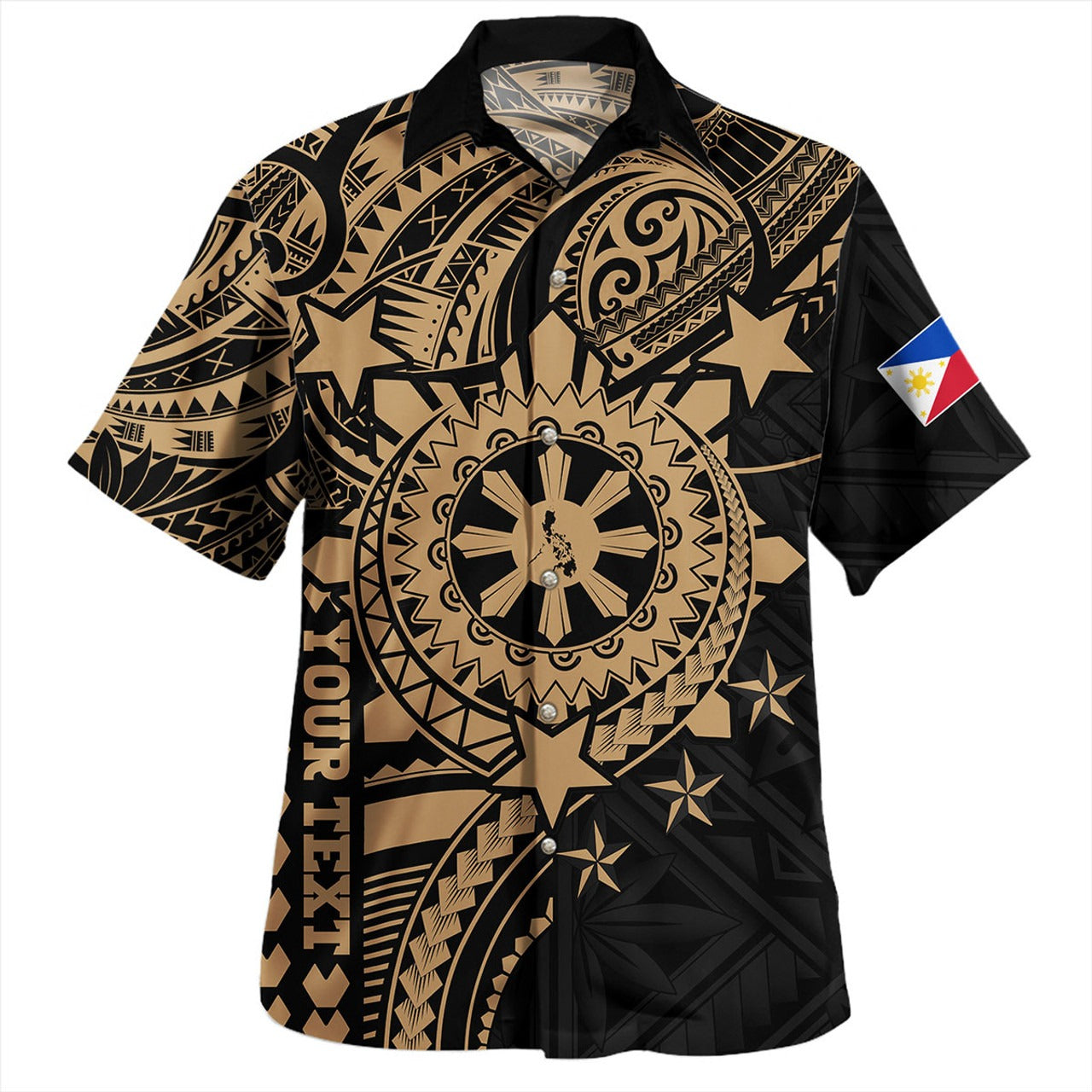 Philippines Filipinos Hawaiian Shirt - Proud To Be Filipino Tribal Sun ...