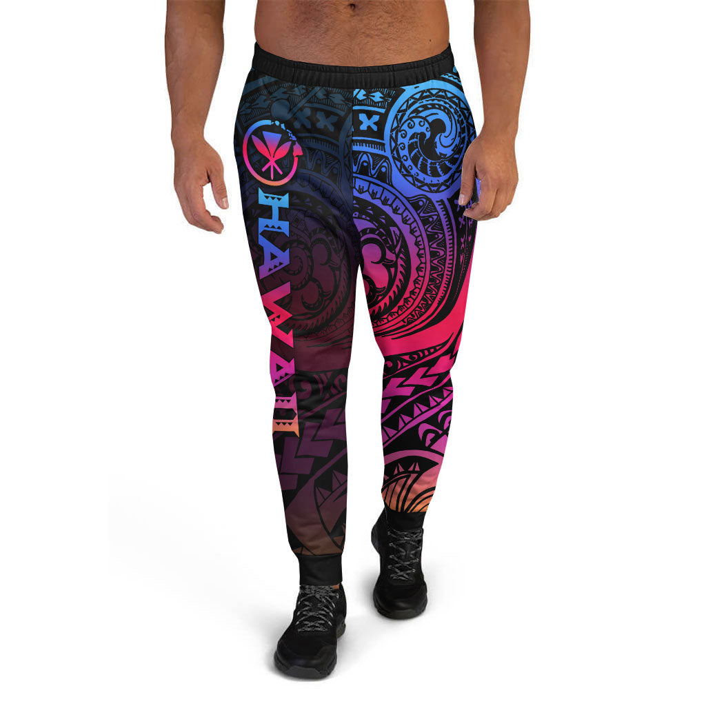 Hawaii Jogger - Polynesian Tattoo Rainbow Color Style | Polynesian.co