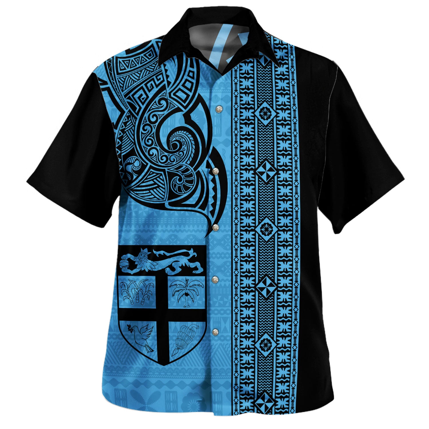 Fiji Hawaiian Shirt Bula Tribal Tattoo | Polynesian.co