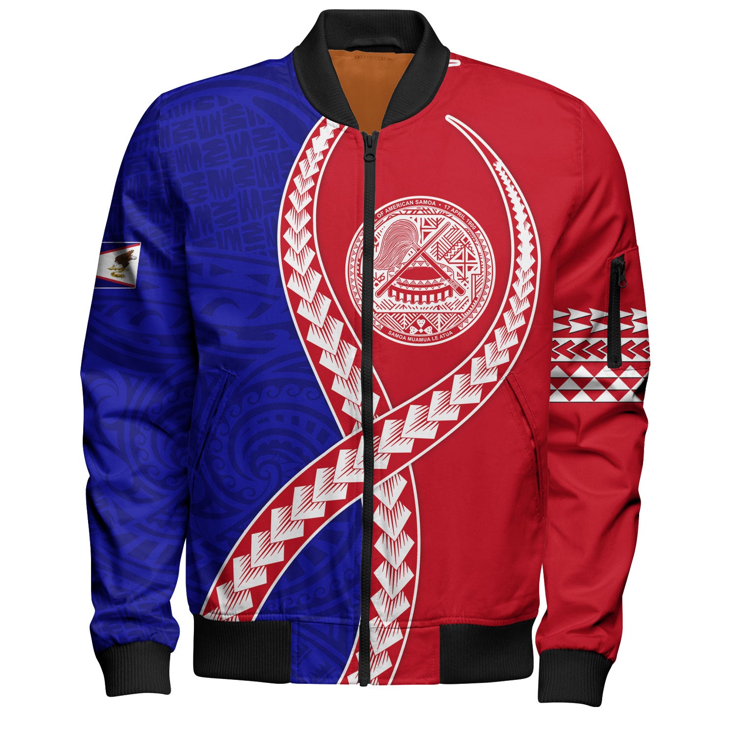 American Samoa Bomber Jacket Tribal Polynesian In My Heart | Polynesian.co