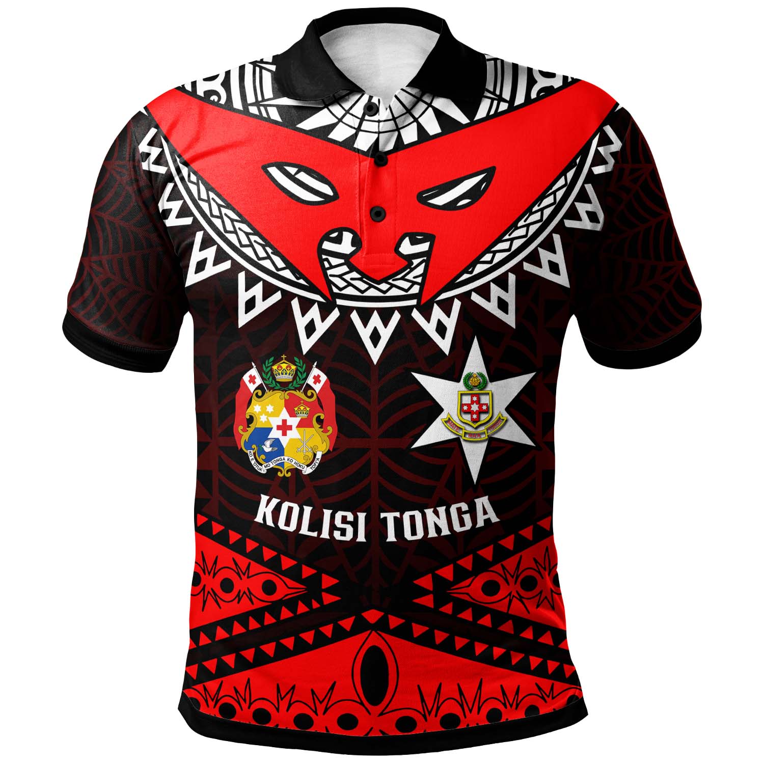 Tonga Custom Polo Shirt - Kolisi Tonga High School with Tonga Patterns ...