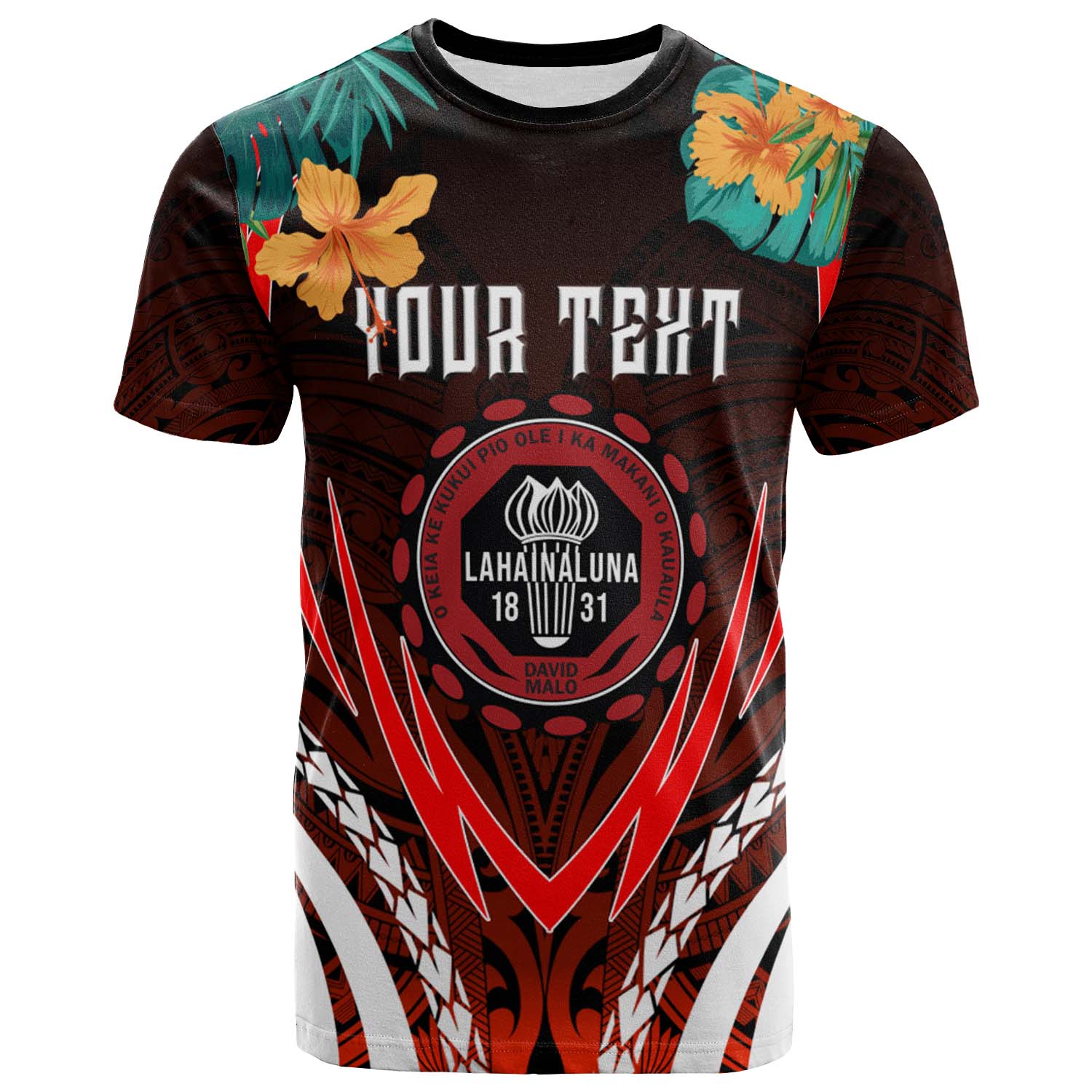 Hawaii Custom T-shirt - Lahainaluna High School Polynesian with Hawaii ...