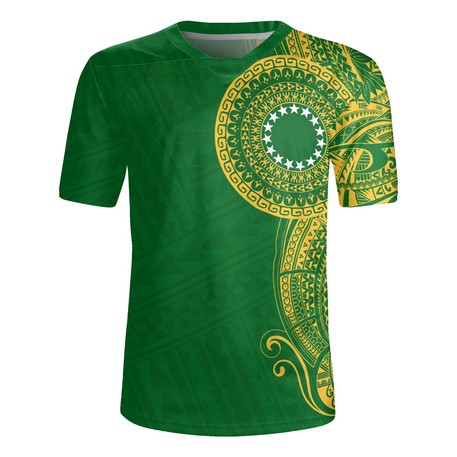 Cook Islands Rugby Jersey Tribal Tattoo Circle | Polynesian.co