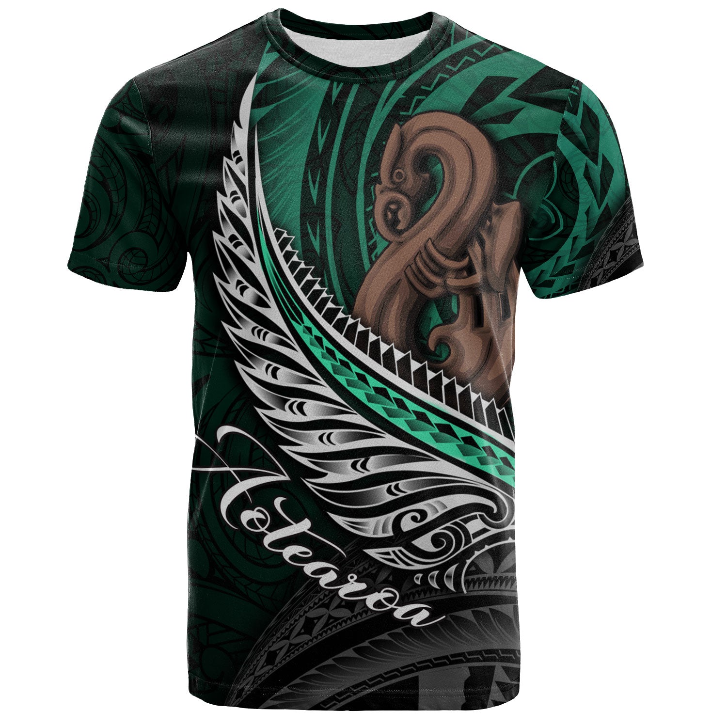 New Zealand Custom Personalised T-Shirt Aotearoa Manaia Maori Patterns ...