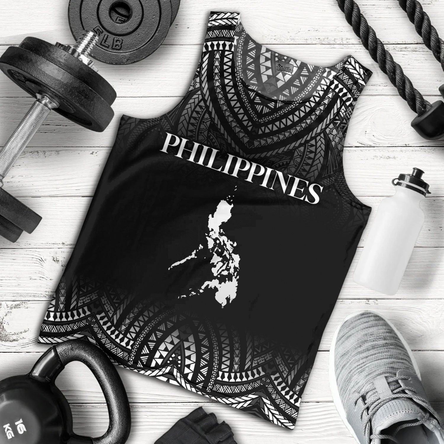 Philippines Filipinos Custom Personalised Tank Top Filipino Black Fog ...