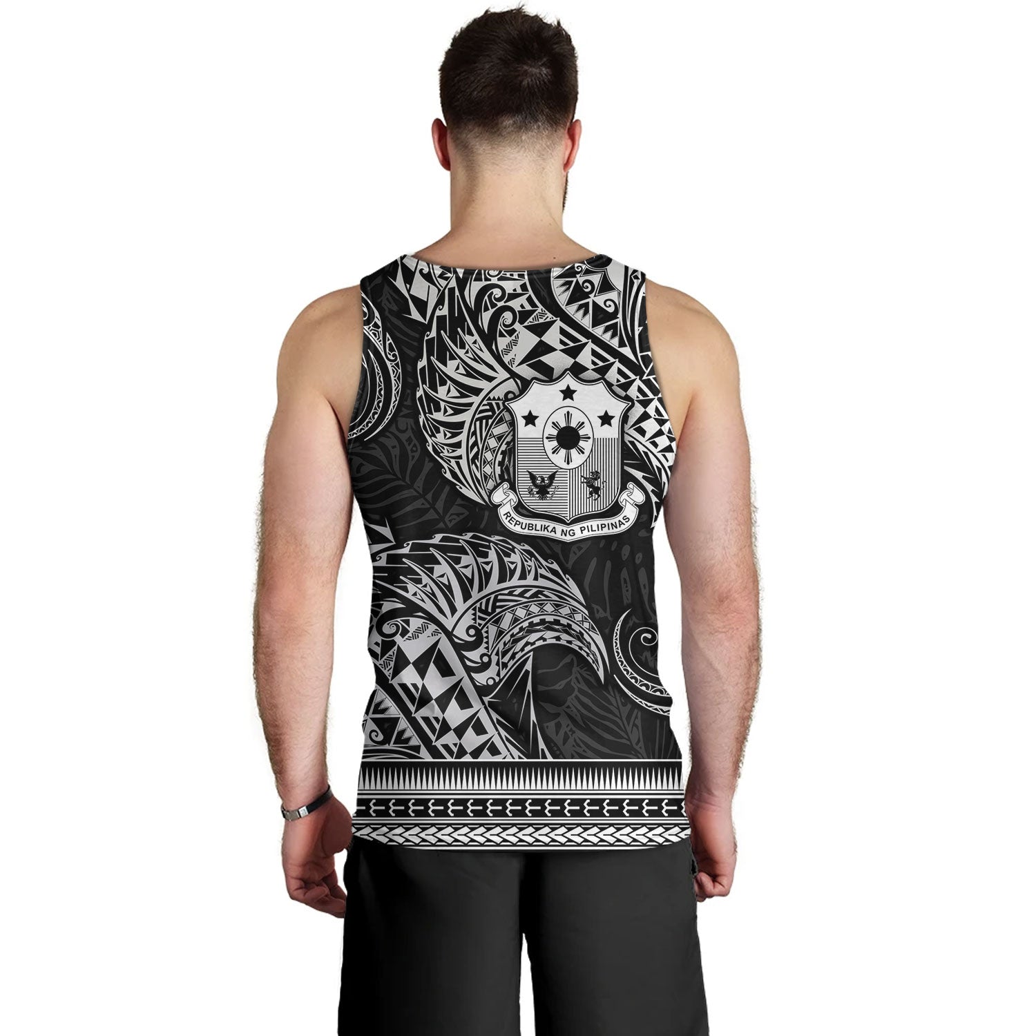 Philippines Filipinos Tank Top Filipino Coat Of Arms With Leaves and ...
