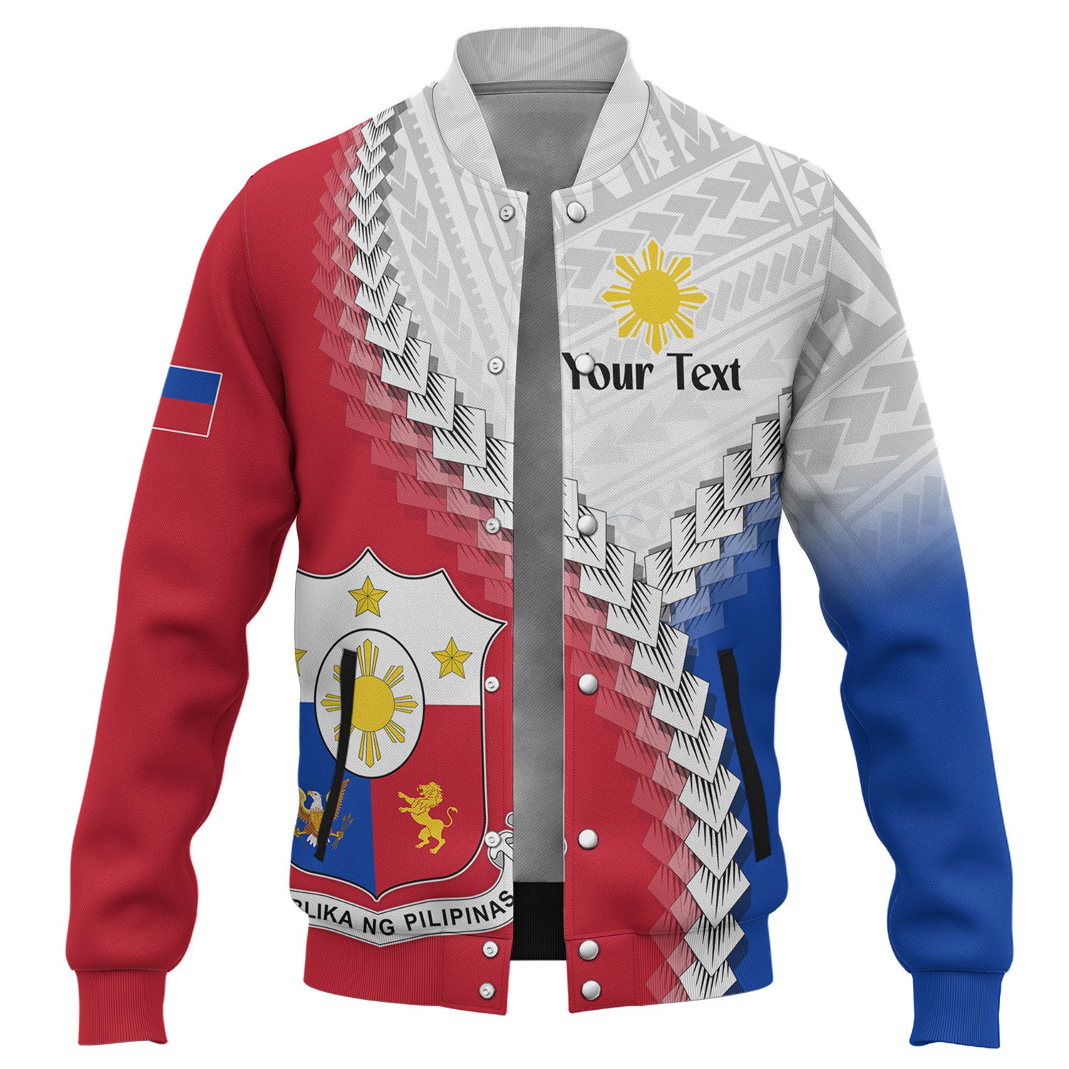 Philippines Filipinos Baseball Jacket Custom Filipinos Coat Of Arms ...