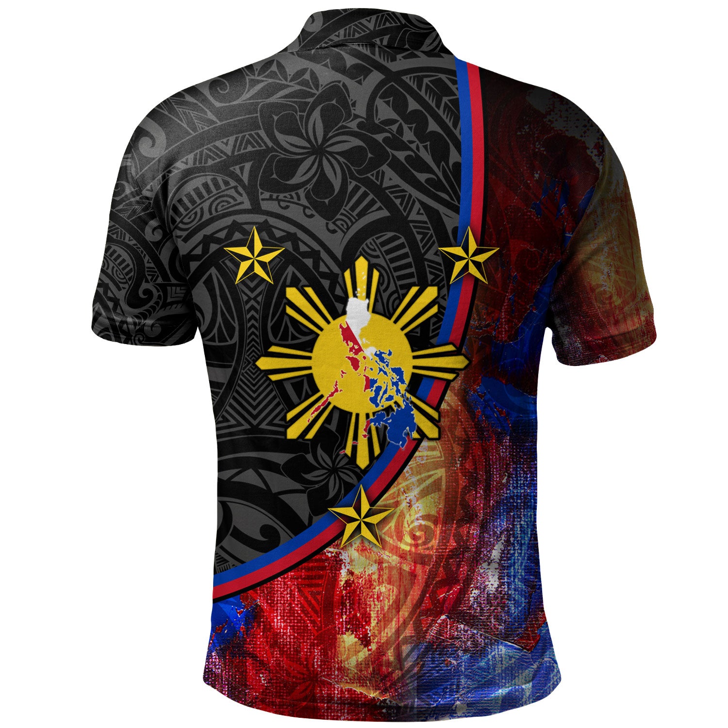 Philippines Filipinos Polo Shirt Filipinos Sun Grunge Background Style ...