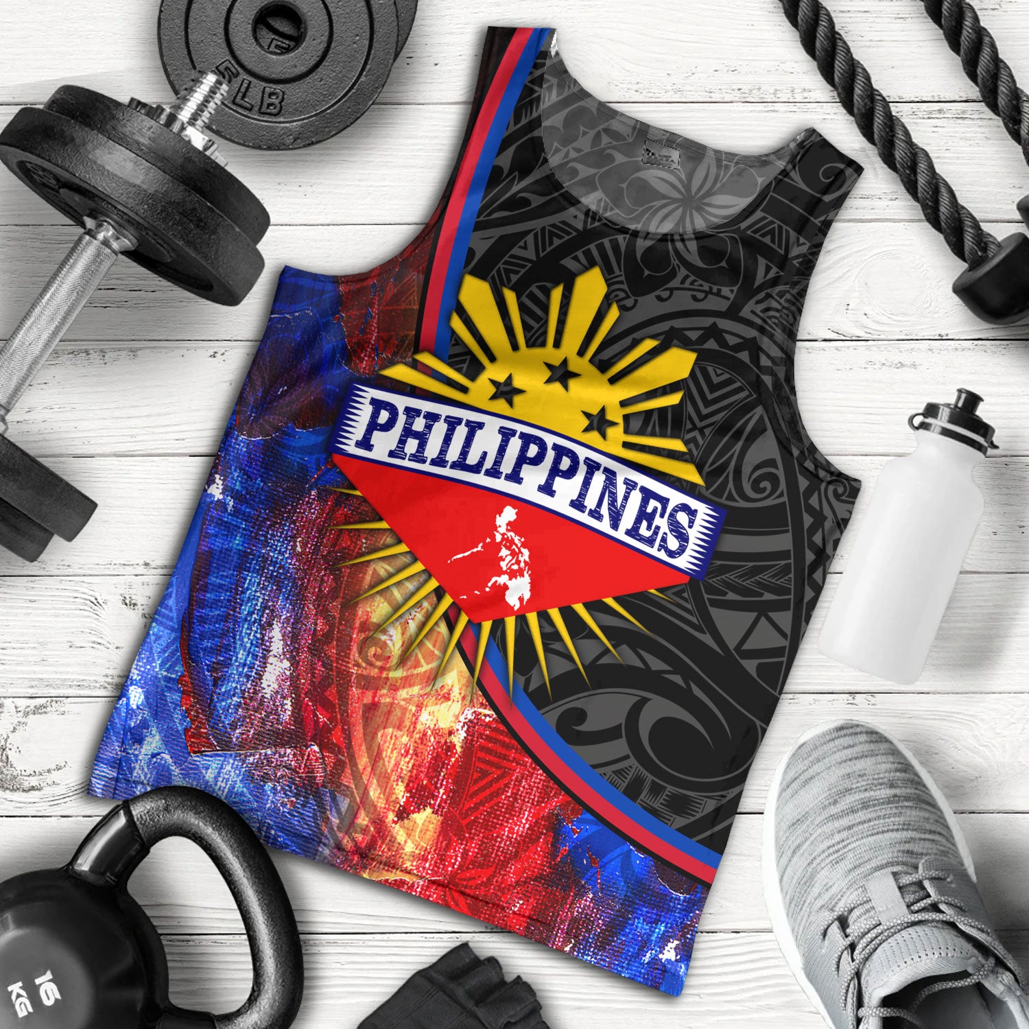 Philippines Filipinos Tank Top Filipinos Sun Grunge Background Style ...