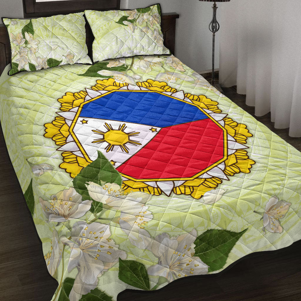 Philippines Filipino Quilt Bed Set Filipino Sun And Jasmine Flowers ...