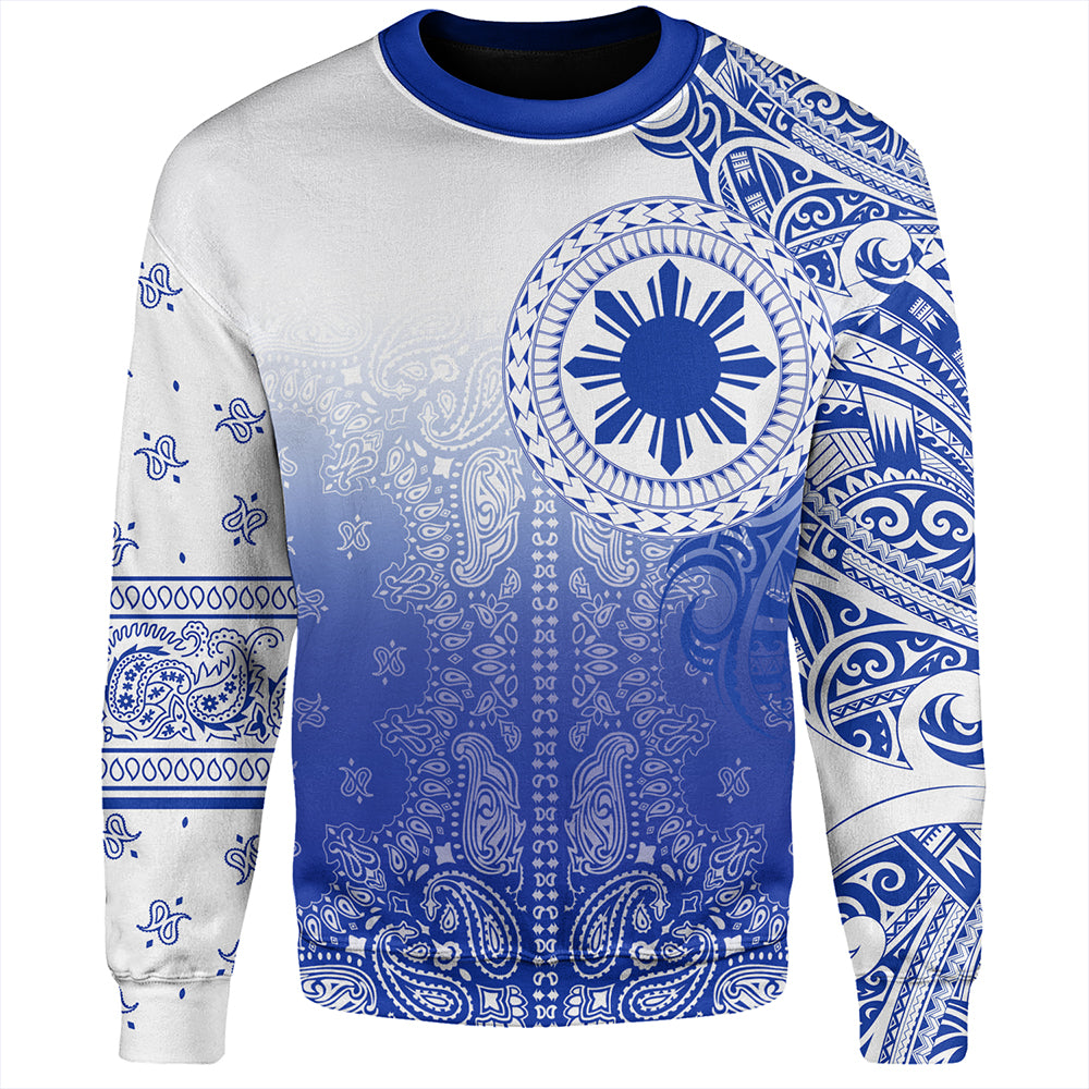 Philippines Sweatshirt Custom Pattern With Paisley Style | Polynesian.co