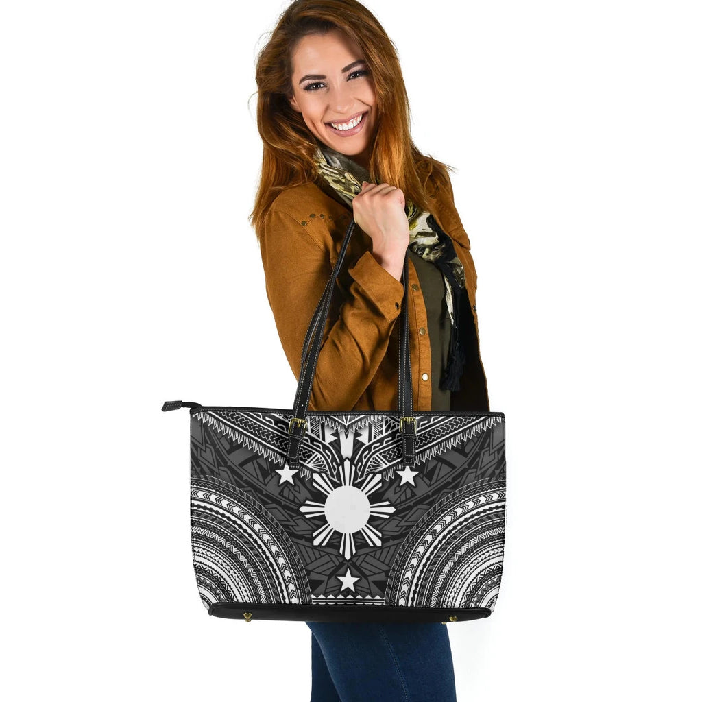 Philippines Filipino Cheif Tattoo Patterns Style Leather Totes ...