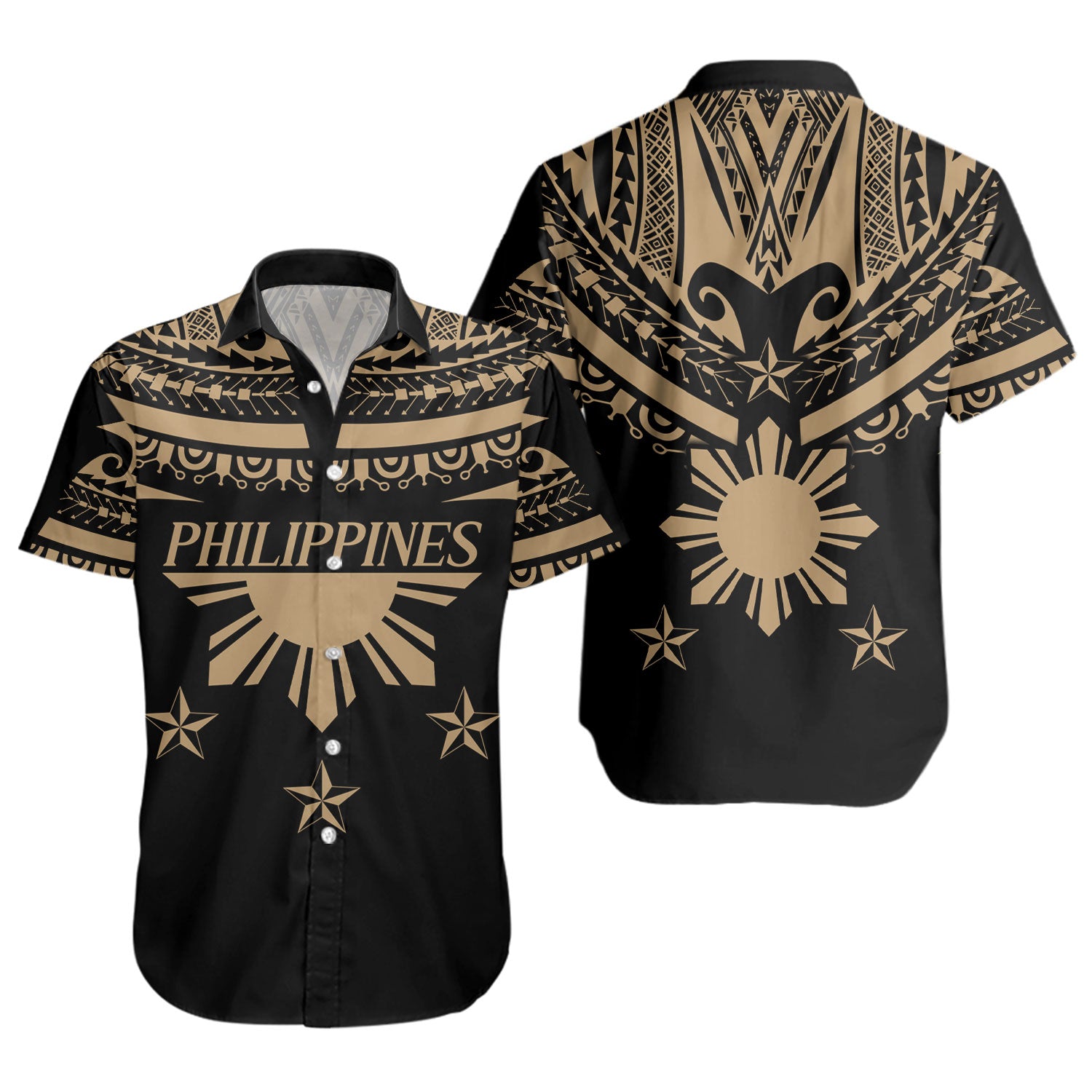 Philippines Filipinos Short Sleeve Shirt Filipinos Sun Tribal Tattoo ...
