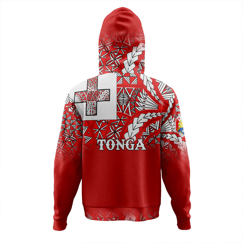 Tonga Hoodie - Tonga Flag Color With Traditional Patterns | Polynesian.co