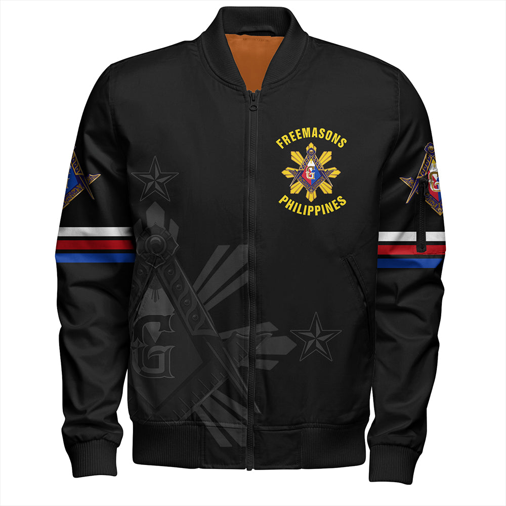Philippines Bomber Jacket Freemasons Filipino Star Letter Style ...