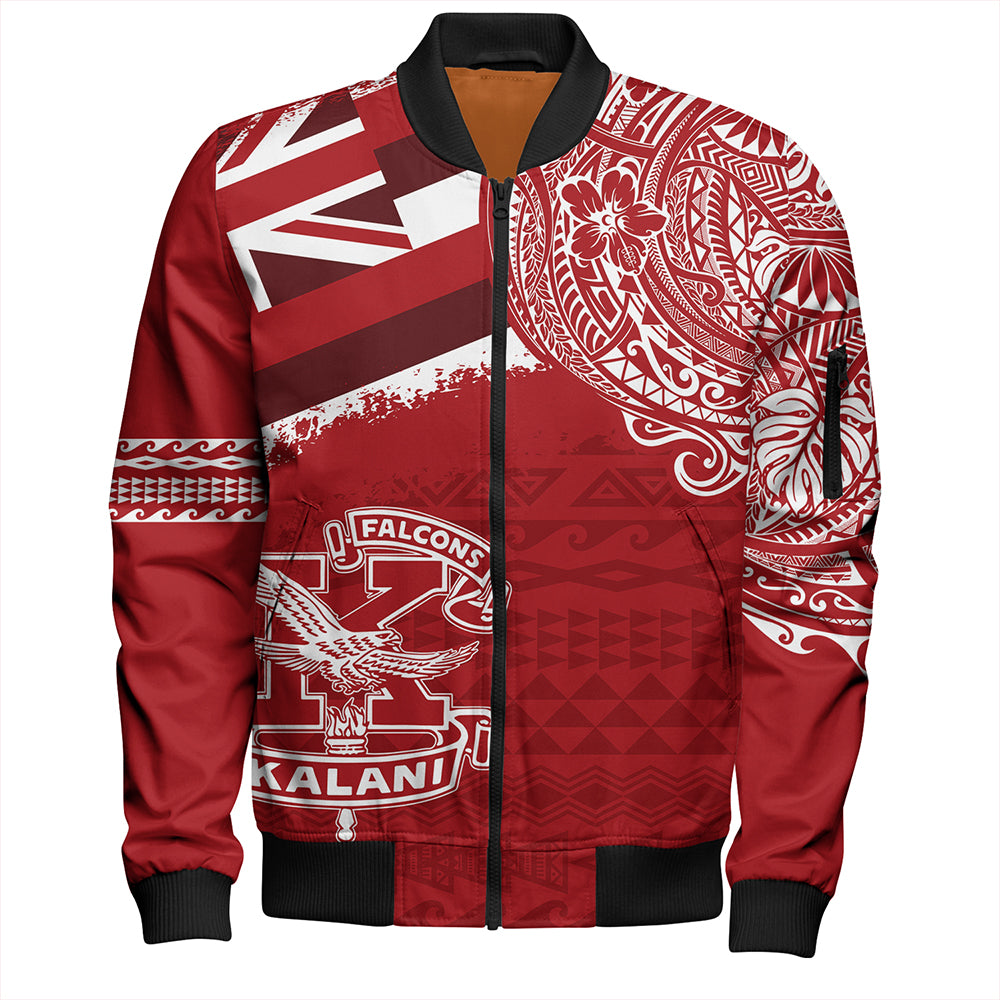 Hawaii Bomber Jacket Kalani High School With Crest Style | Polynesian.co