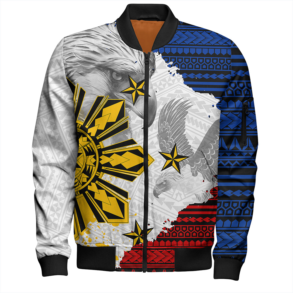 Philippines Bomber Jacket Eagles Filipino Sun Flag Grunge Style ...