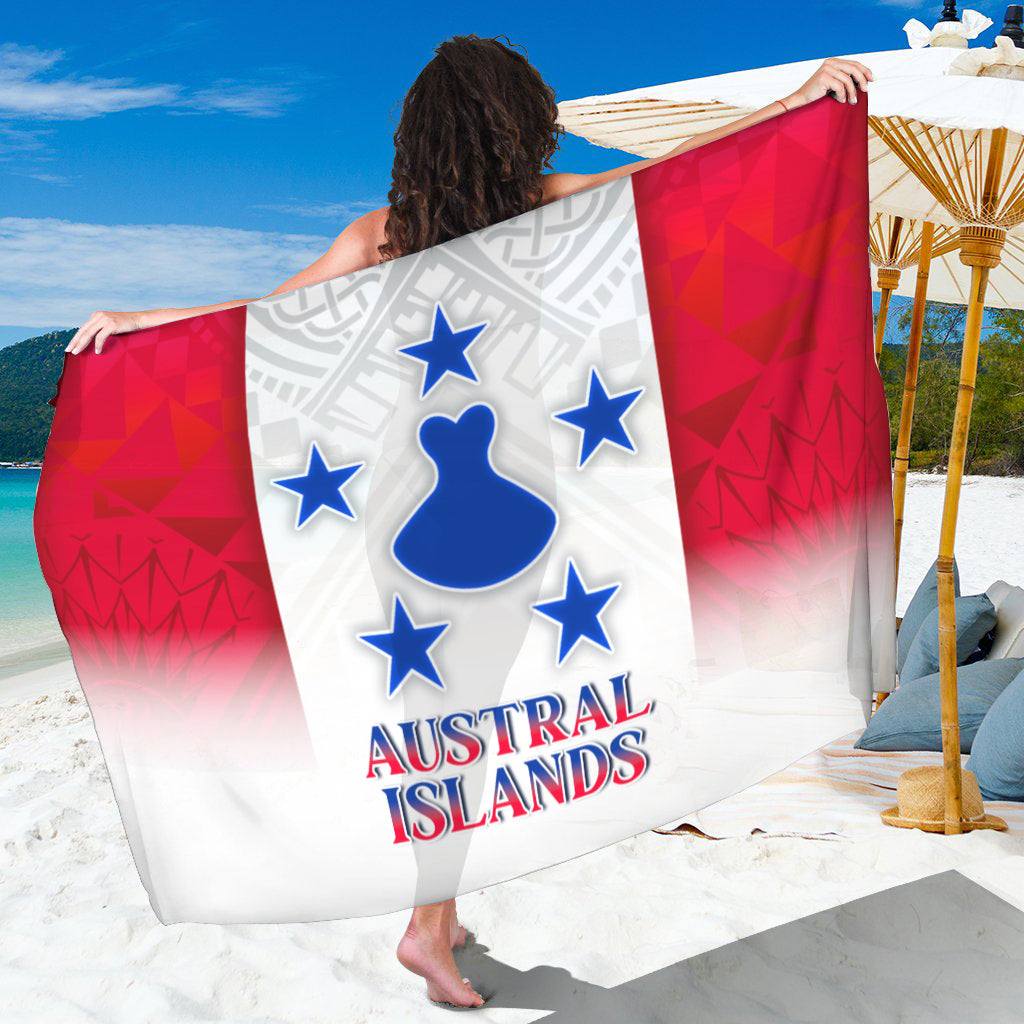 Austral Islands Flag Color With Traditional Patterns Sarong | Polynesian.co