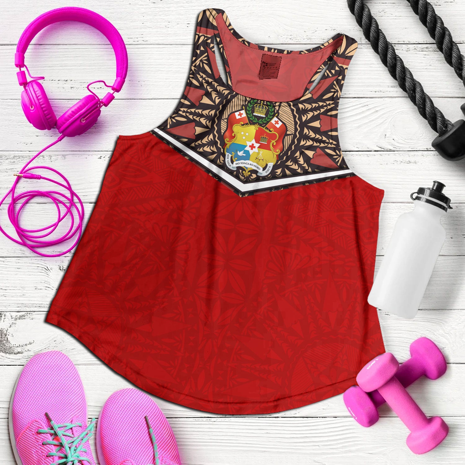 Tonga Women Tank Tongan Ngatu Design | Polynesian.co