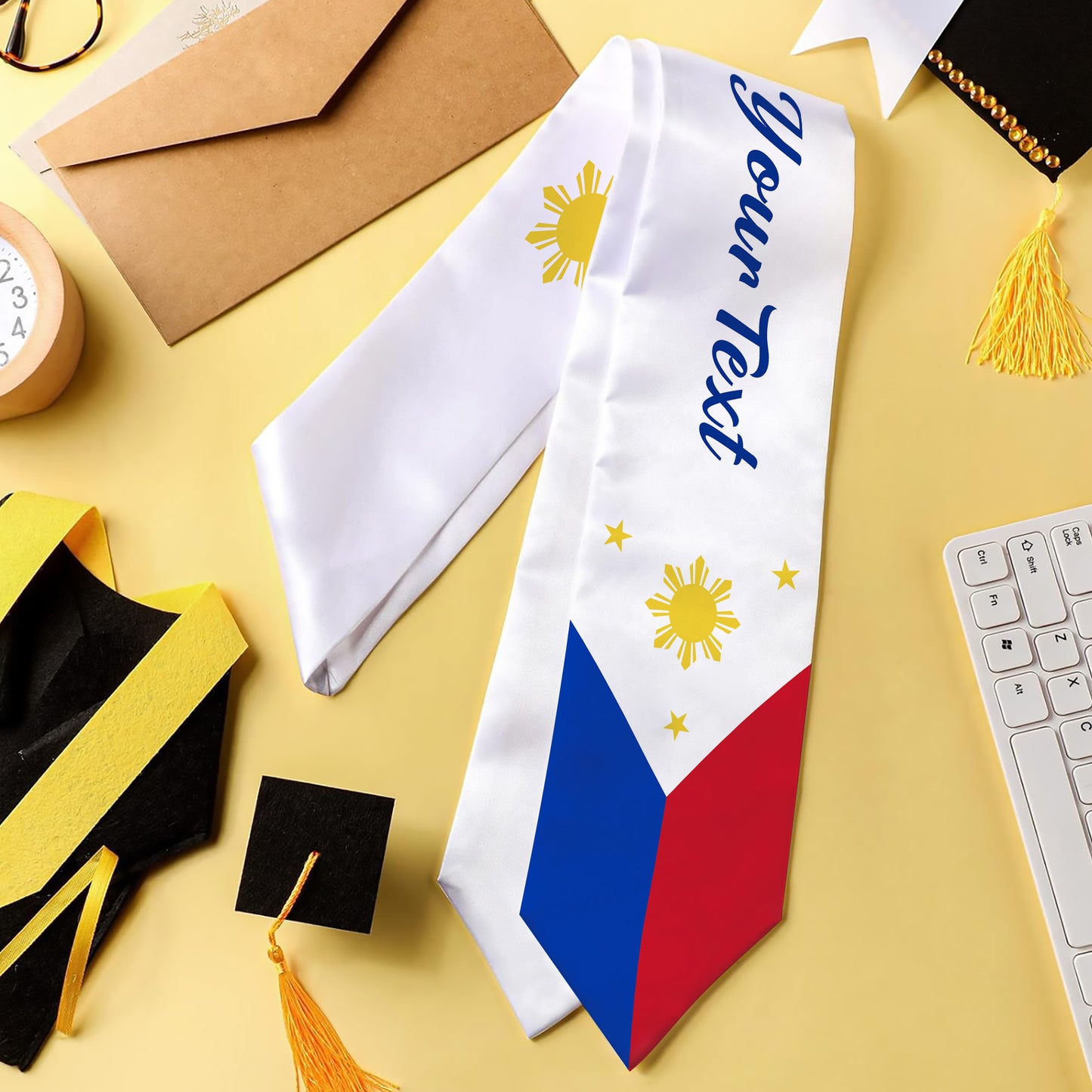 Philippines Filipinos Graduation Stole Custom Sun Star Flag Style ...