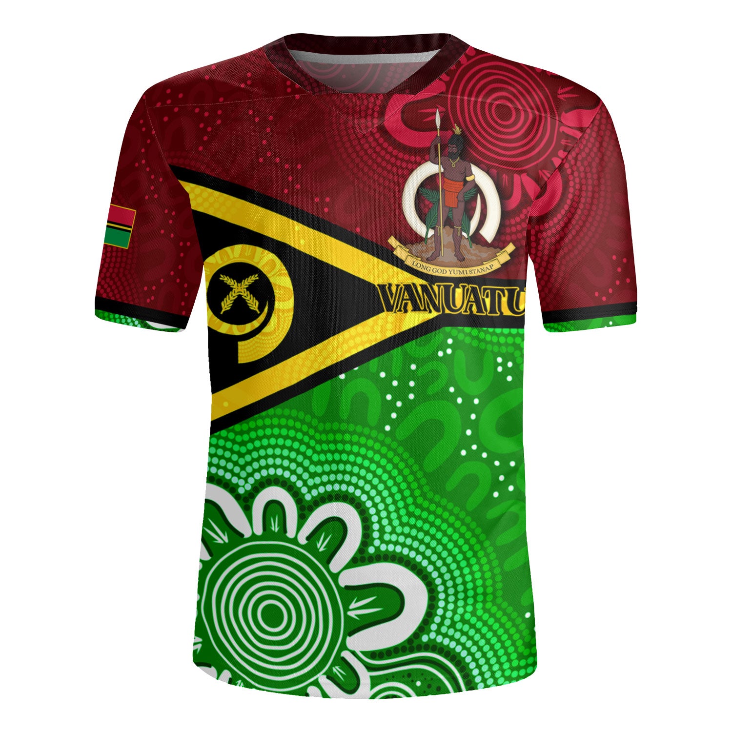 Vanuatu Custom Personalised Rugby Jersey Vanuatu Seal With Aboriginal ...