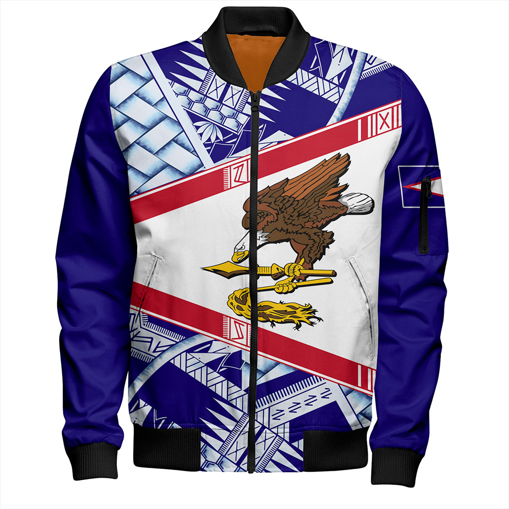 American Samoa Bomber Jacket Flag Design With Pattern | Polynesian.co