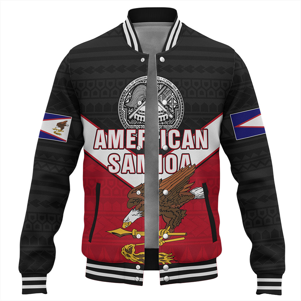 American Samoa Baseball Jacket Custom Polynesian Tribal Sport Style ...