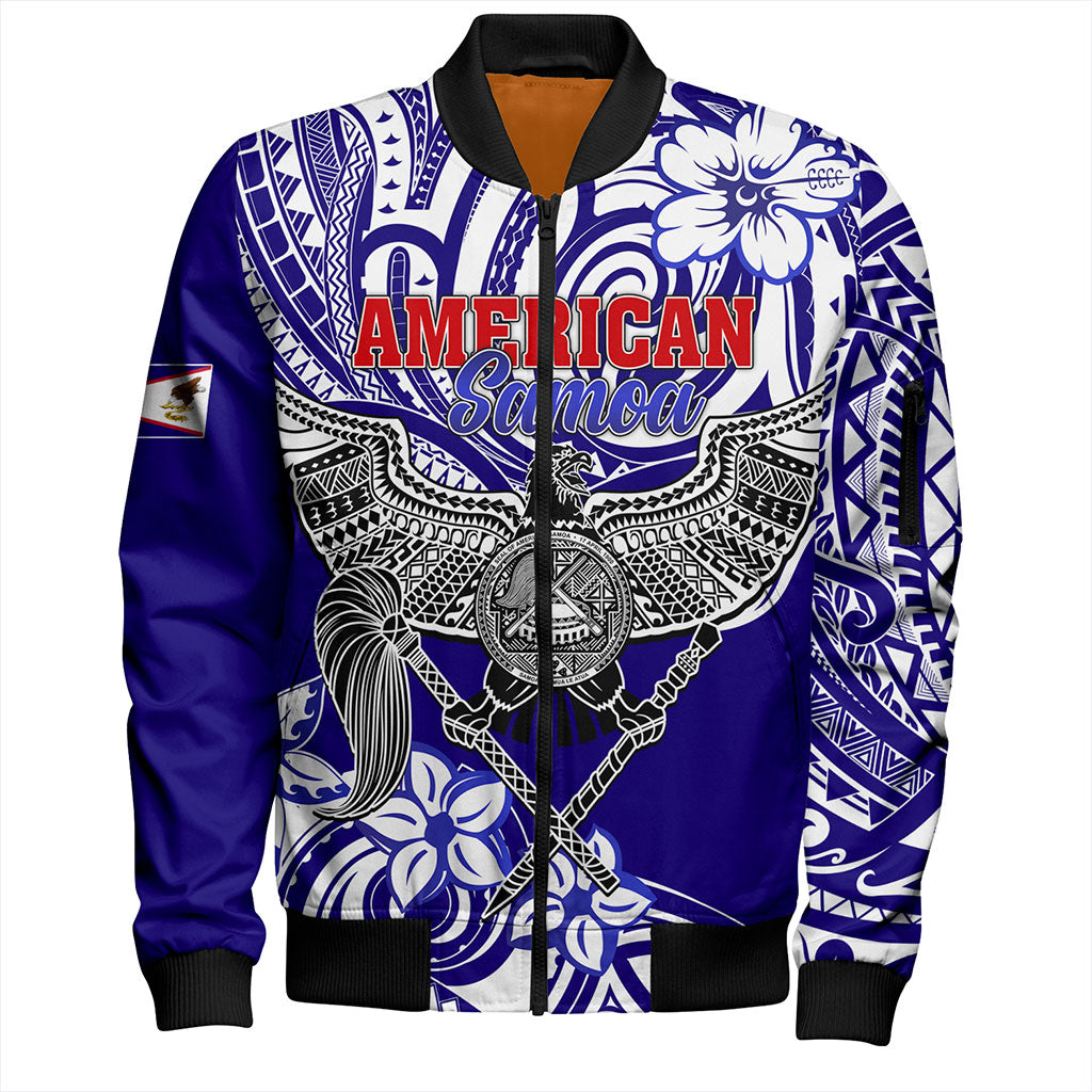 American Samoa Bomber Jacket Tribal Polynesian Eagle Style | Polynesian.co