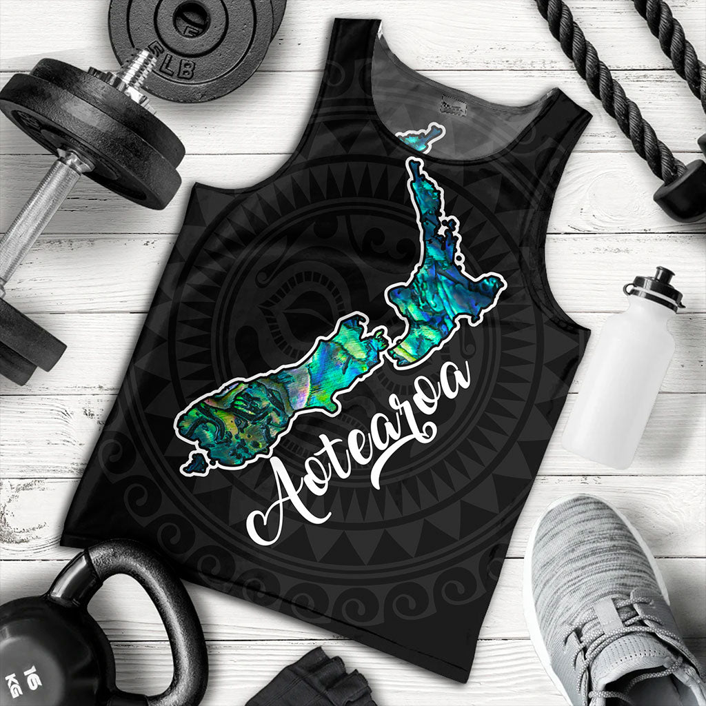 New Zealand Tank Top Aotearoa Maori Tribal Map With Papua Shell ...