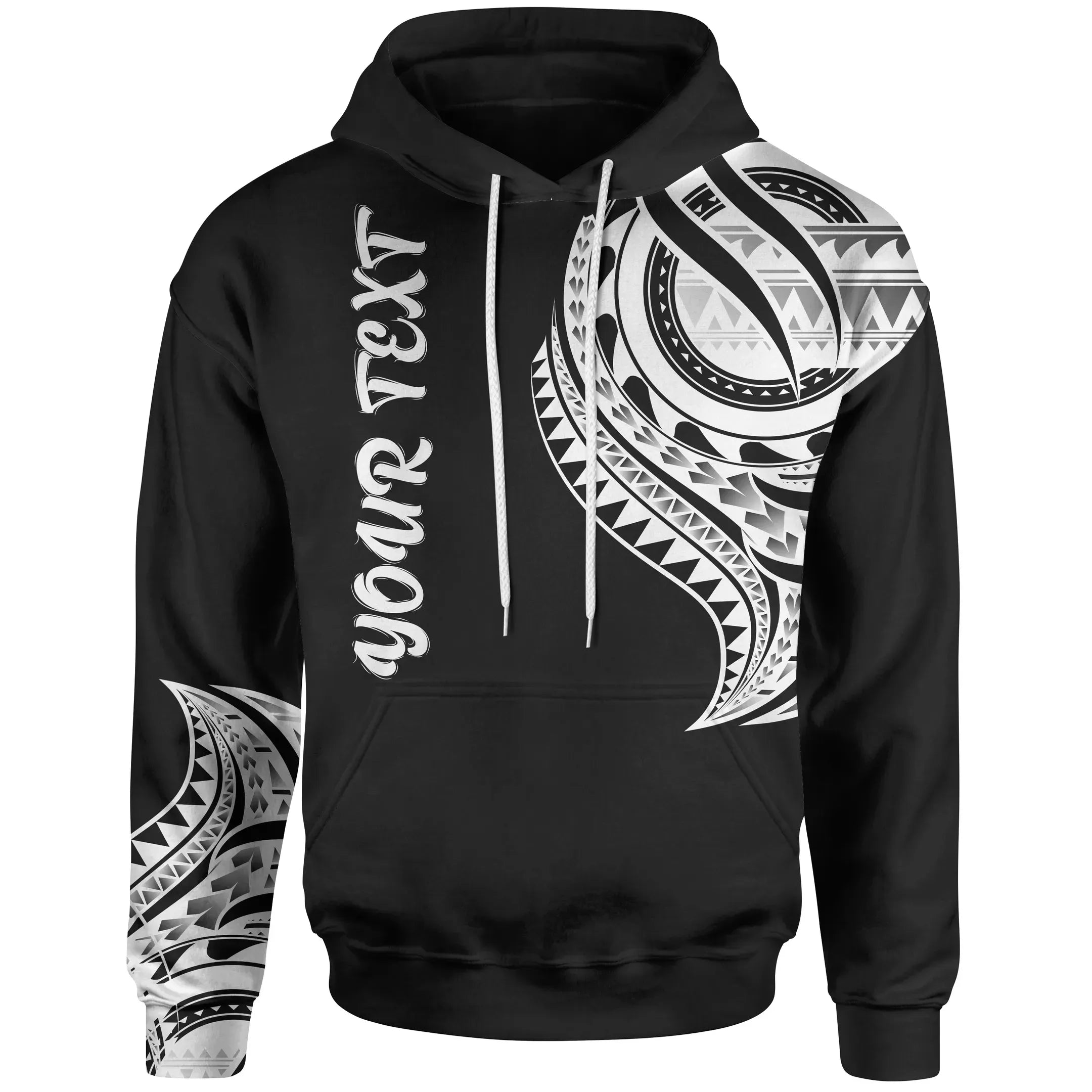 Cook Islands Custom Personalised Hoodie - Cook Islands Tatau White ...