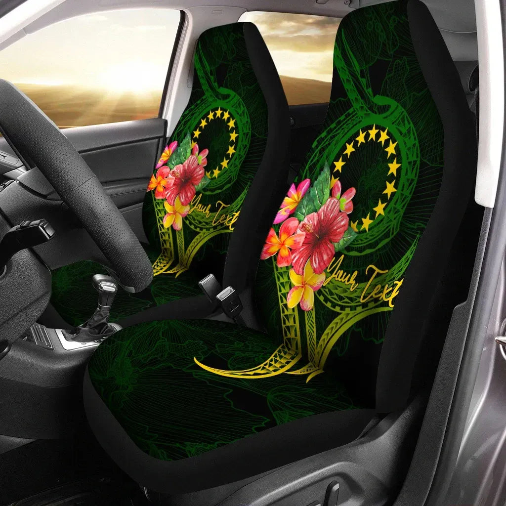 Cook Islands Polynesian Custom Personalised Car Seat Covers - Floral ...
