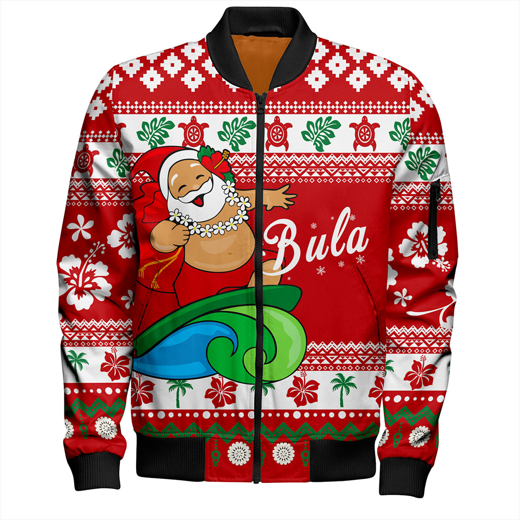 Fiji Bomber Jacket Santa Claus Ho Ho Ho Christmas | Polynesian.co
