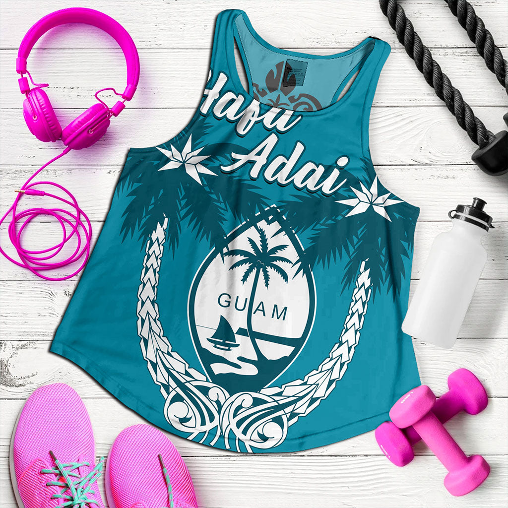 Guam Women Tank Coconut Tree With Coat Of Arms | Polynesian.co
