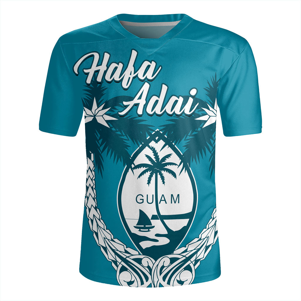 Guam Rugby Jersey Coconut Tree With Coat Of Arms | Polynesian.co