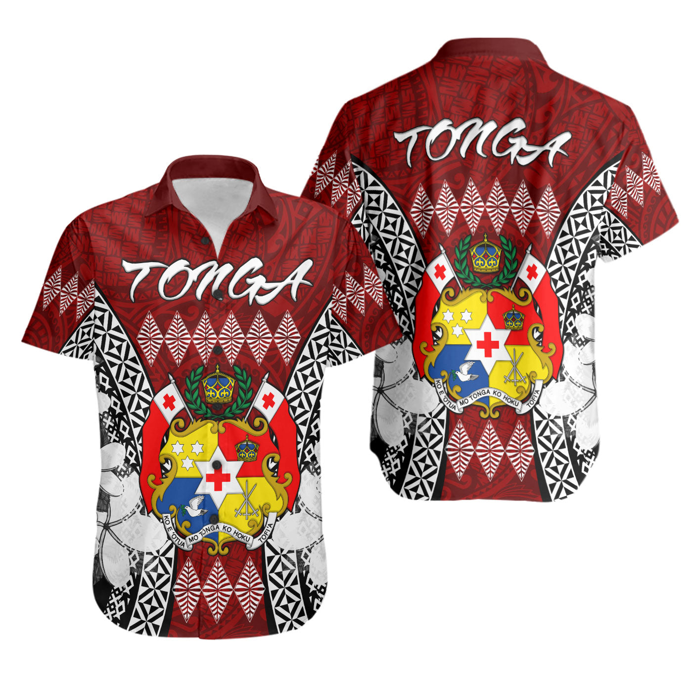 Tonga Short Sleeve Shirt - Custom Pattern Inspired By Tonga And ...