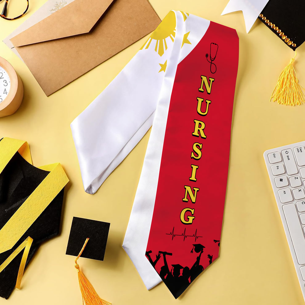 Philippines Filipinos Graduation Stole Custom Nursing Flag Style ...