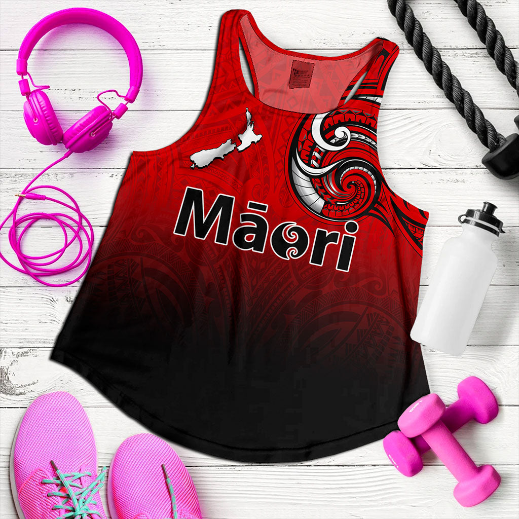 New Zealand Women Tank Maori Map Tribal Style | Polynesian.co