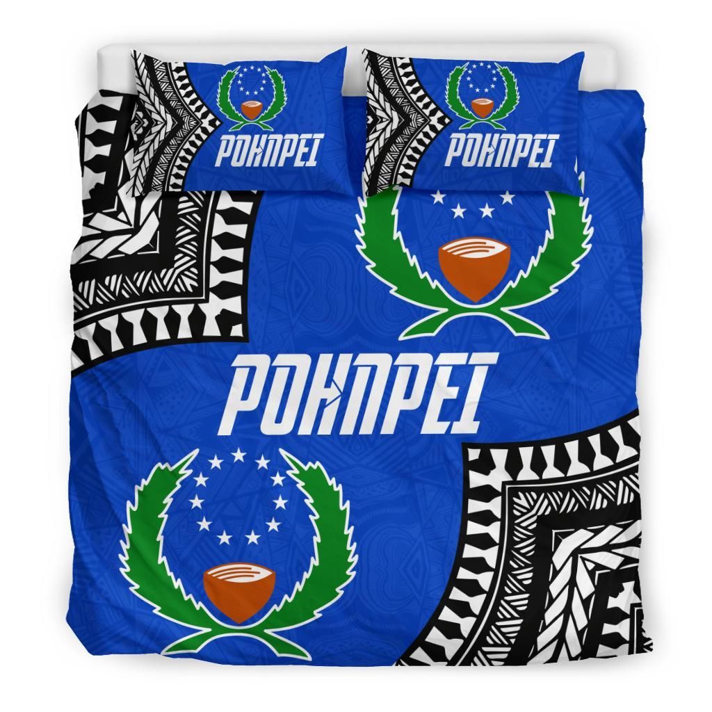 Pohnpei Flag Duvet Cover Set Micronesian Pattern | Polynesian.co