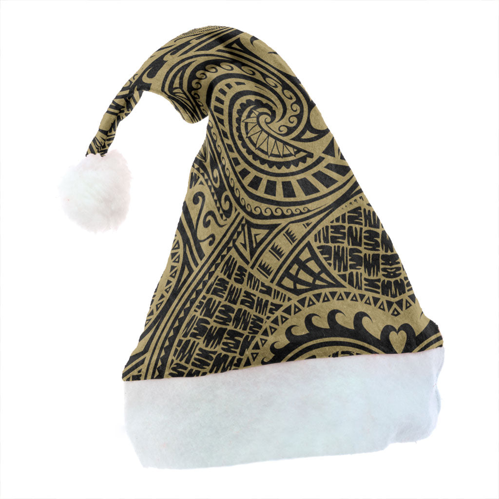 Hawaii Christmas Hat Tribal Pattern Polynesian Gold | Polynesian.co
