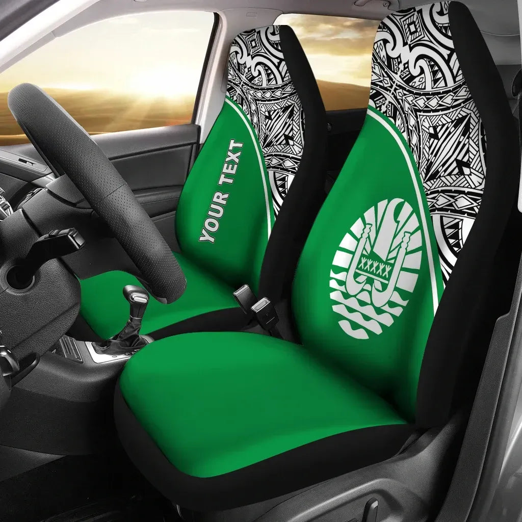 Tahiti Custom Personalised Car Seat Covers - Tahiti Flag Polynesian ...