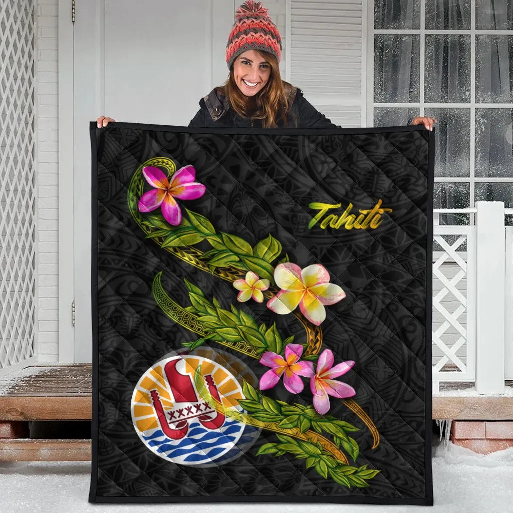 Tahiti Polynesian Quilt - Plumeria Tribal | Polynesian.co