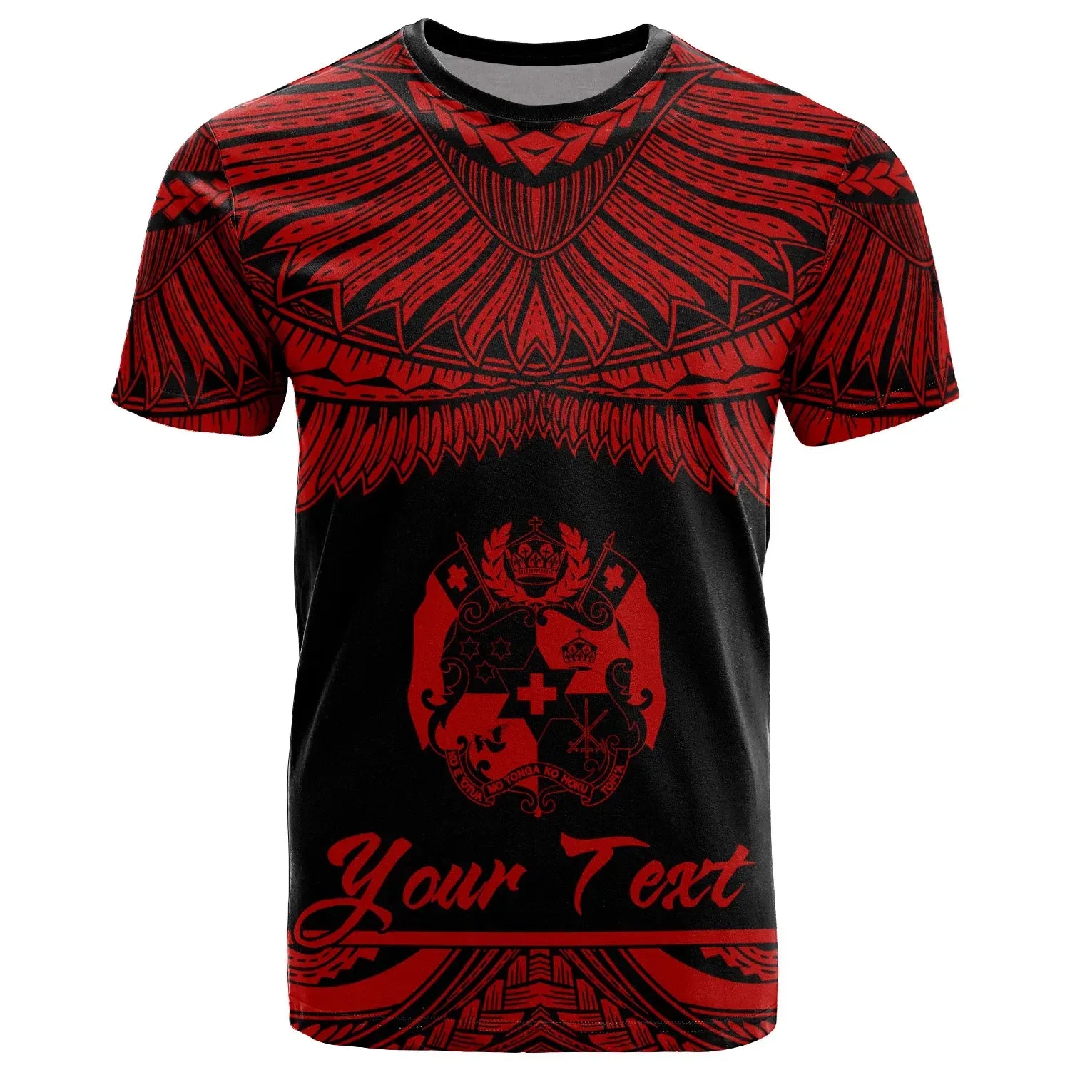 Tonga Polynesian Custom Personalised T-Shirt - Tongan Pride Red Version ...