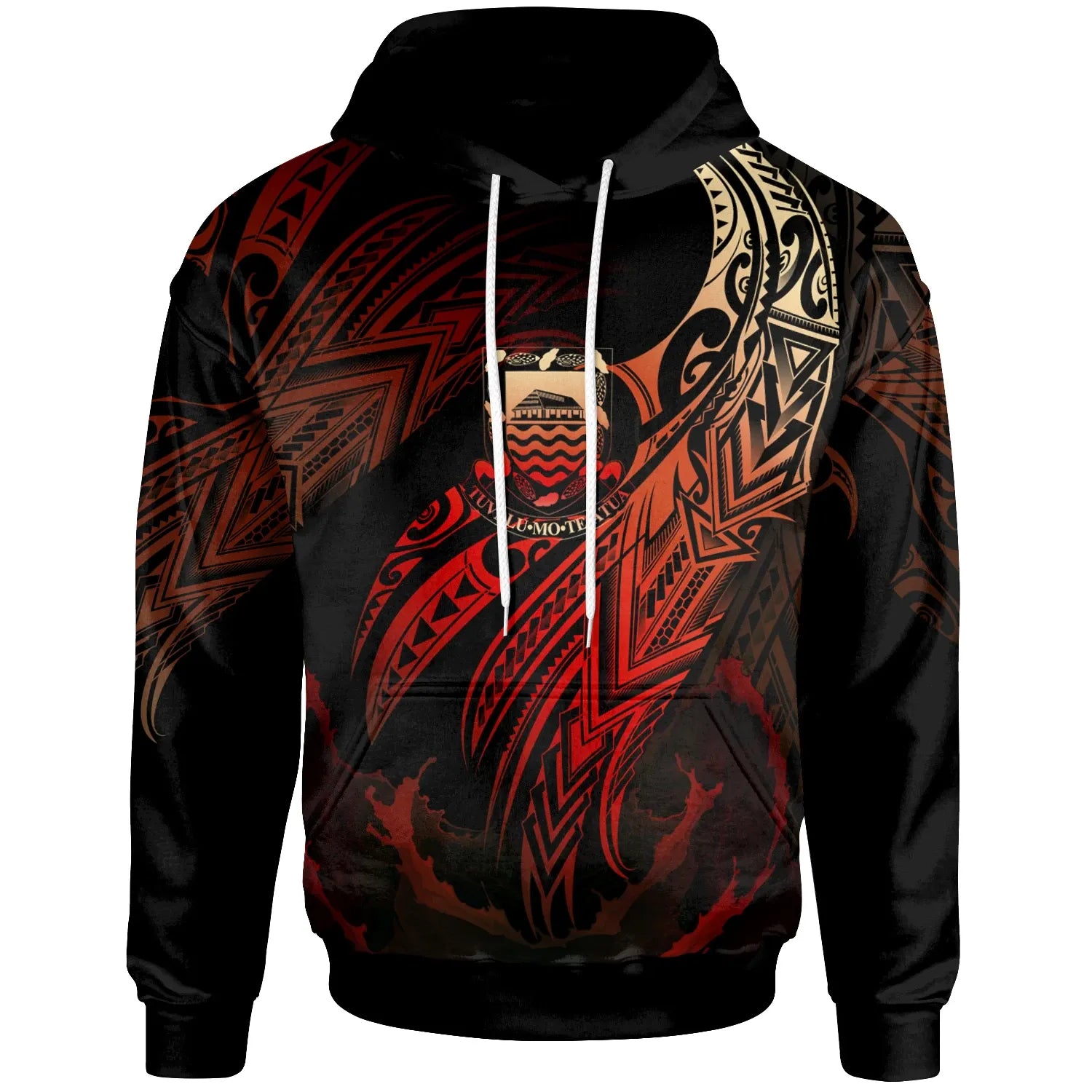 Tuvalu Polynesian Hoodie - Legend Red Version | Polynesian.co